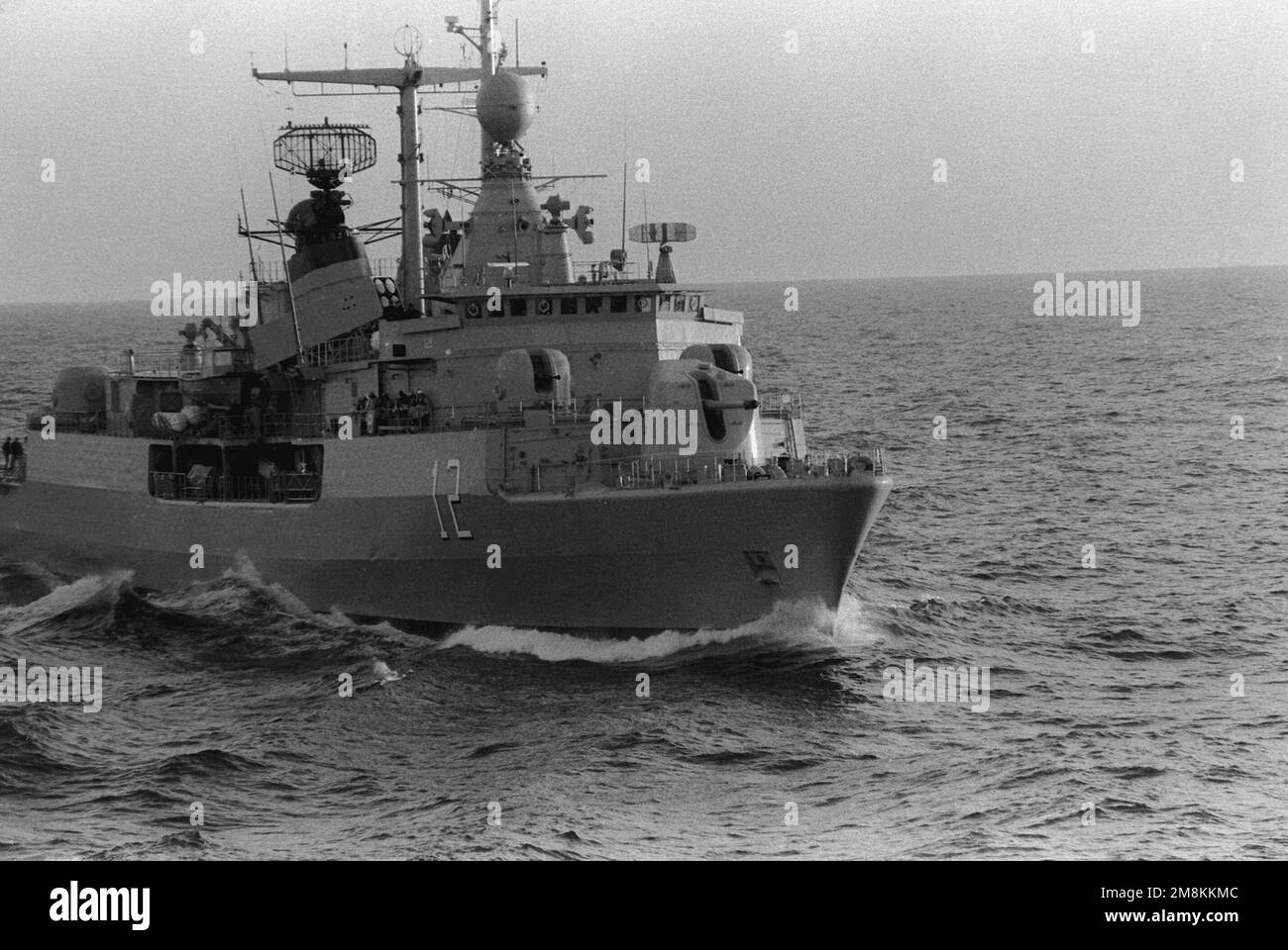 Starboard bow view of the Argentinian Navy MEKO-360 class destroyer ...