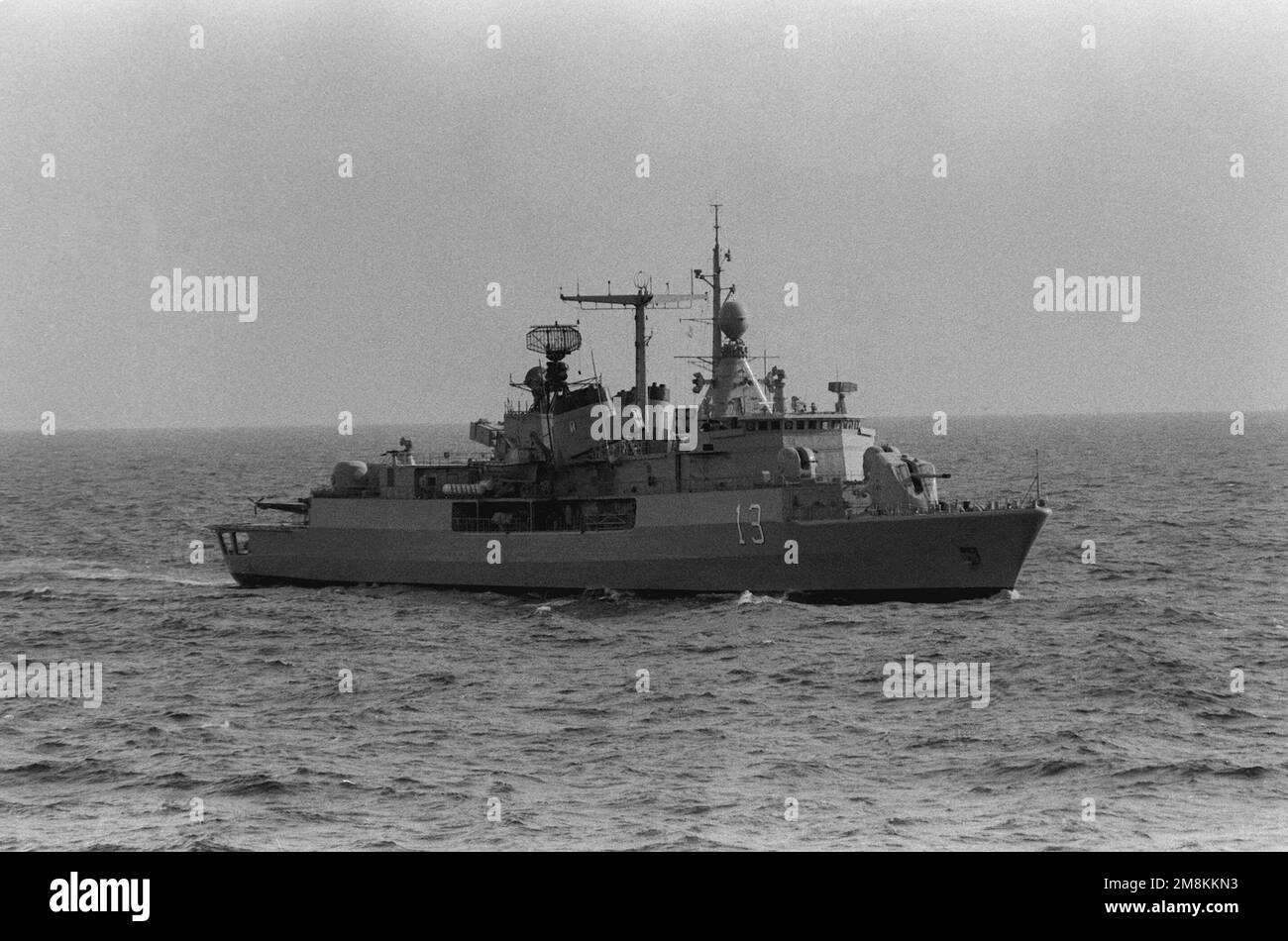 Starboard bow view of the Argentinian Navy MEKO 360 class destroyer ...