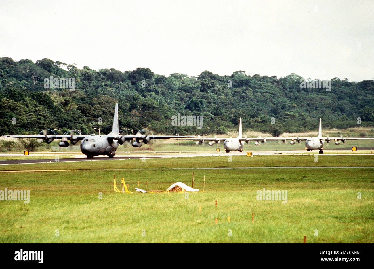 Three C-130 Hercules, from the 61st Airlift Squadron, Little Rock AFB ...