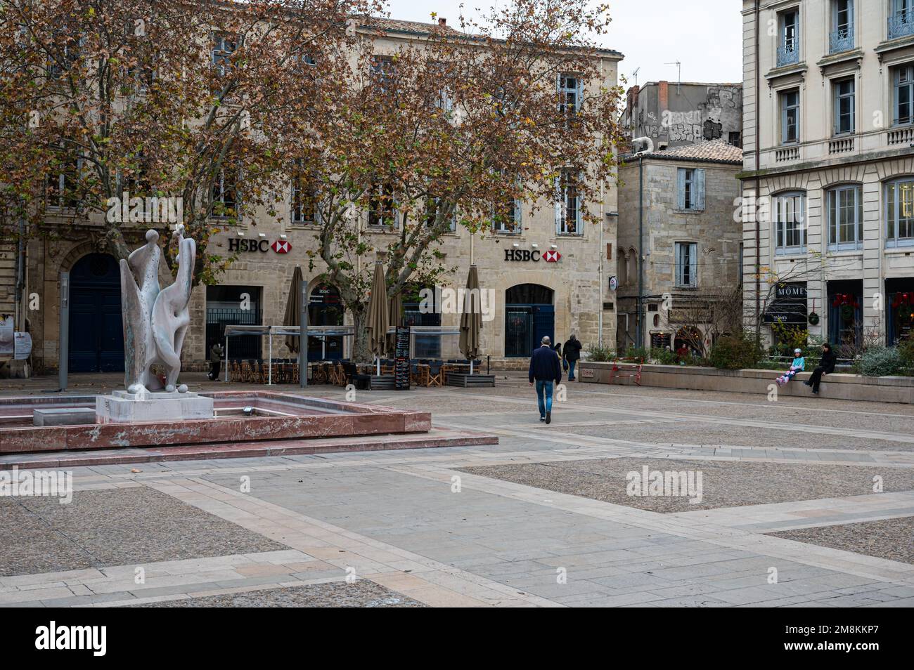 Montpellier, Occitanie, France, 12 28 2022 - Historical square in ...