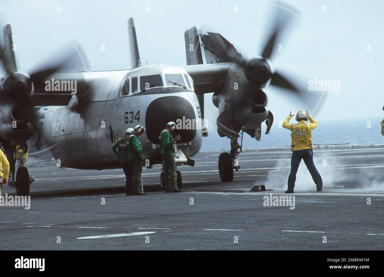 A C-2A Greyhound aircraft of Fleet Logistic Support Squadron 20 (VRC-20 ...