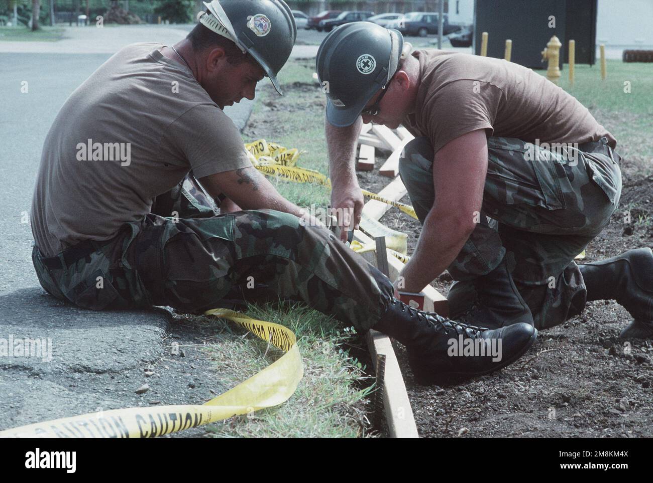 Navy Seabee reservist CHIEF Builder (BUC) Daryl Cury and Builder Third ...