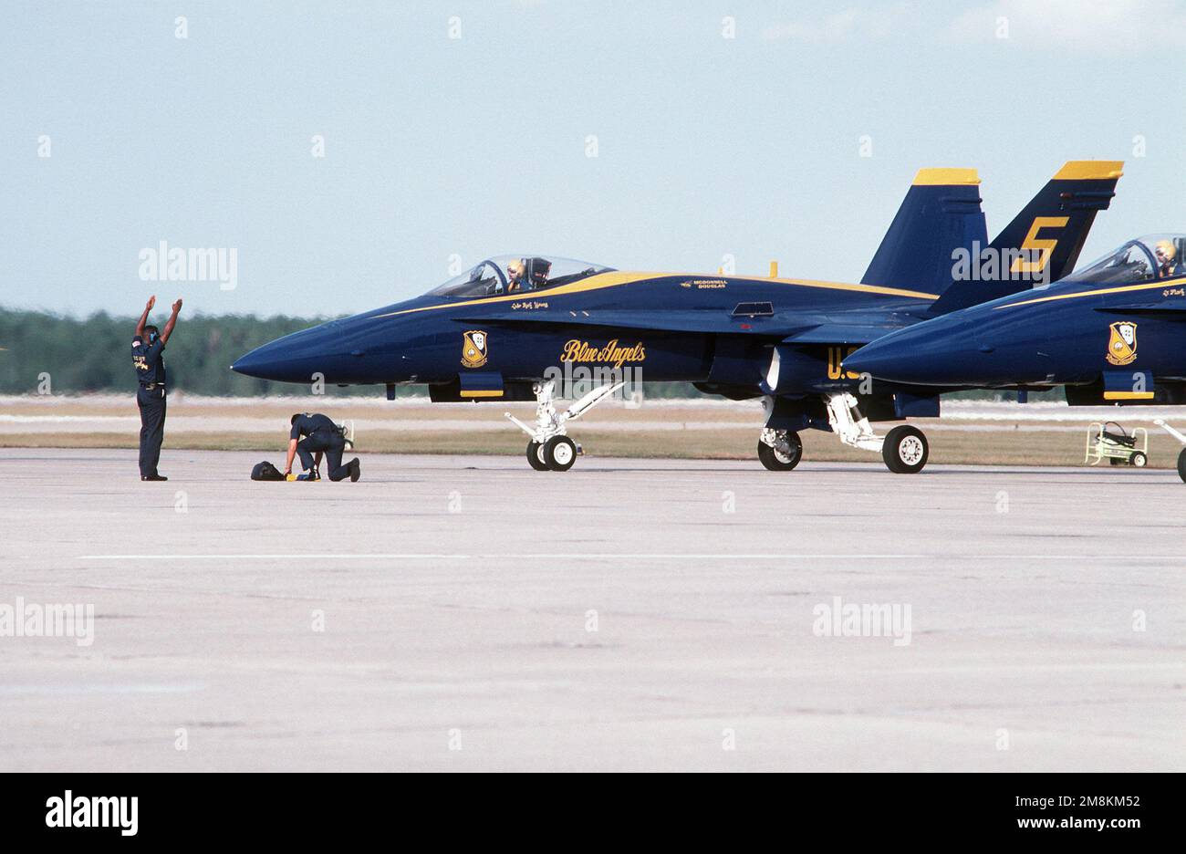 The Navy's Blue Angel Flight Demonstration Squadron F/A-18 Hornet ...