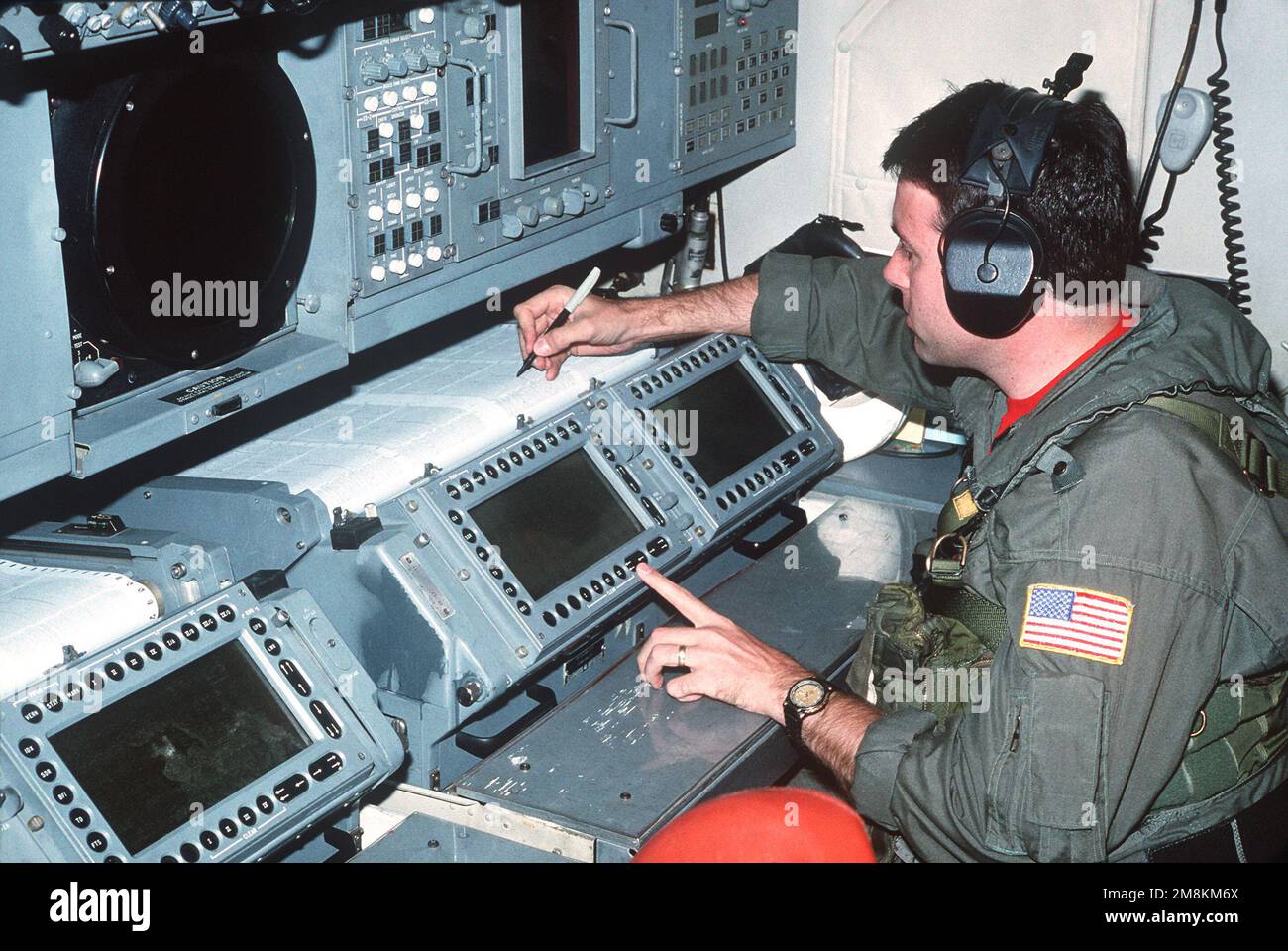 CHIEF Aviation Warfare Operator B. Hayden, on board a P-3C Orion ...
