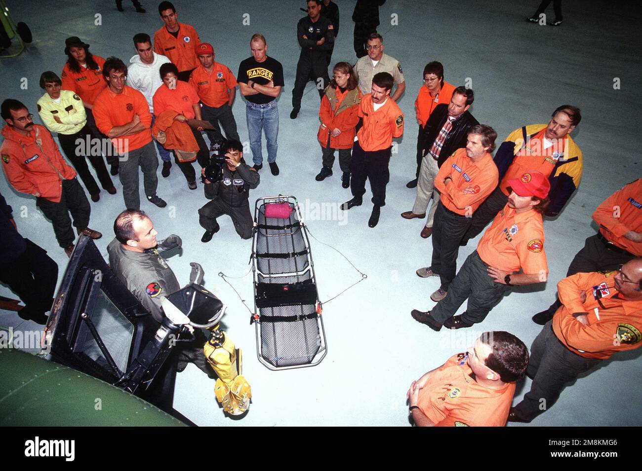 STAFF SGT. Wade Koch, Flight Engineer, 76th Rescue Flight, conducts an ...