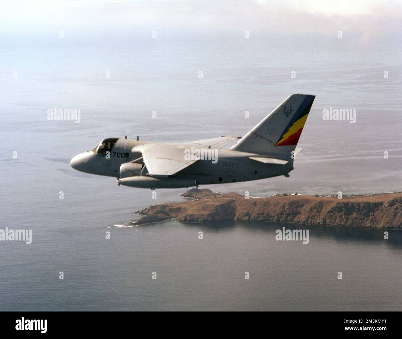 A US Navy (USN) S-3B Viking aircraft, Sea Control Squadron 35 (VS-35 ...