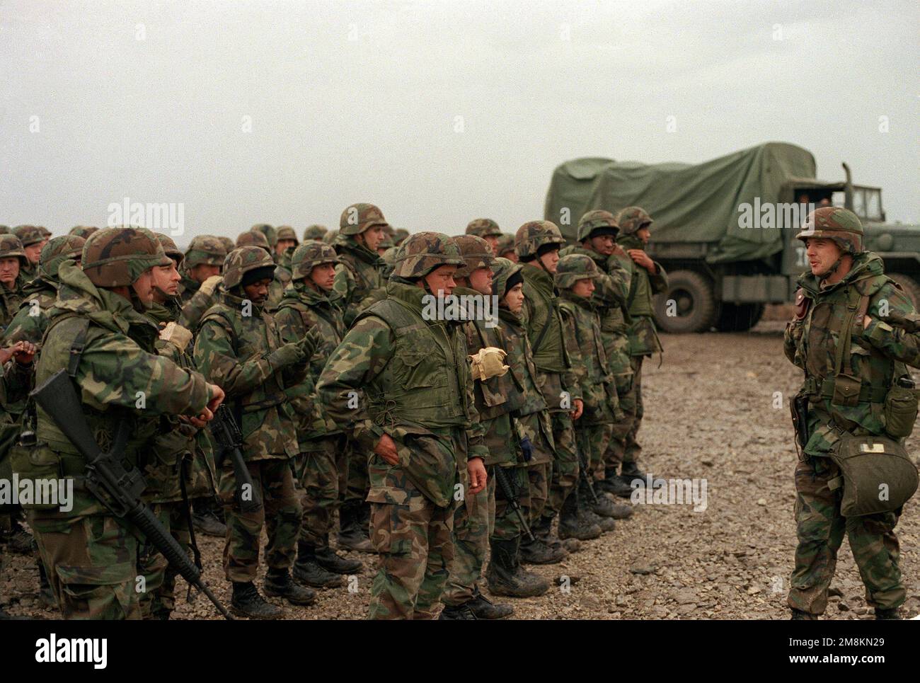 Seabees of Naval Mobile Construction Battalion One-Thirty-Three (NMCB-133) hold quarters at the ...