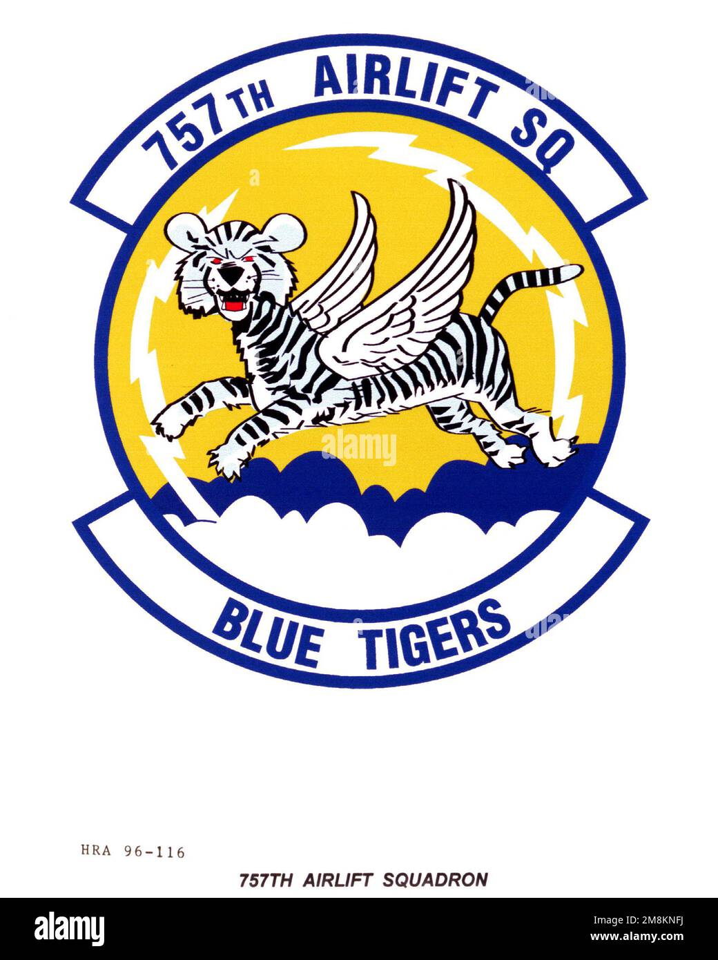 Air Force Organizational Emblem. 757th Airlift Squadron Exact Date Shot ...