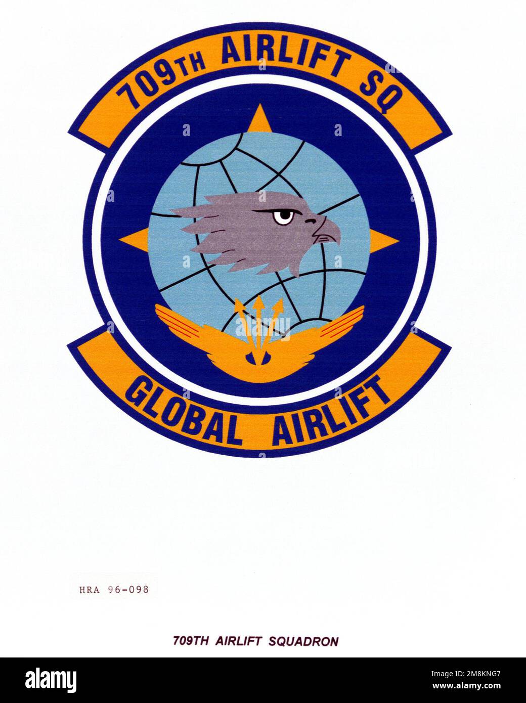 Air Force Organizational Emblem. 709th Airlift Squadron Exact Date Shot ...