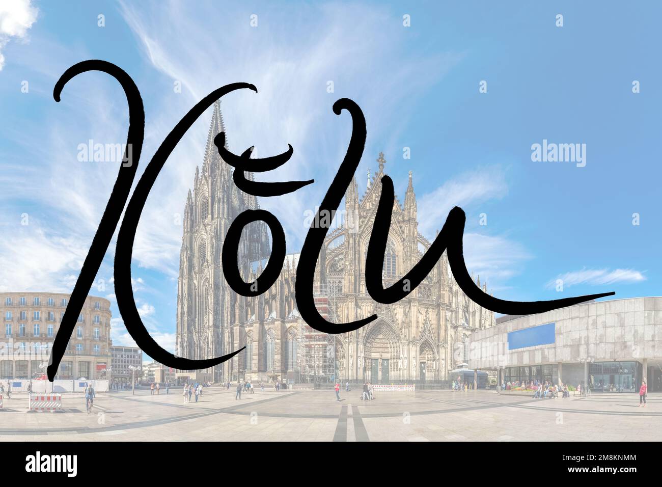 City name handwritten with a photo of the place in the background Stock ...
