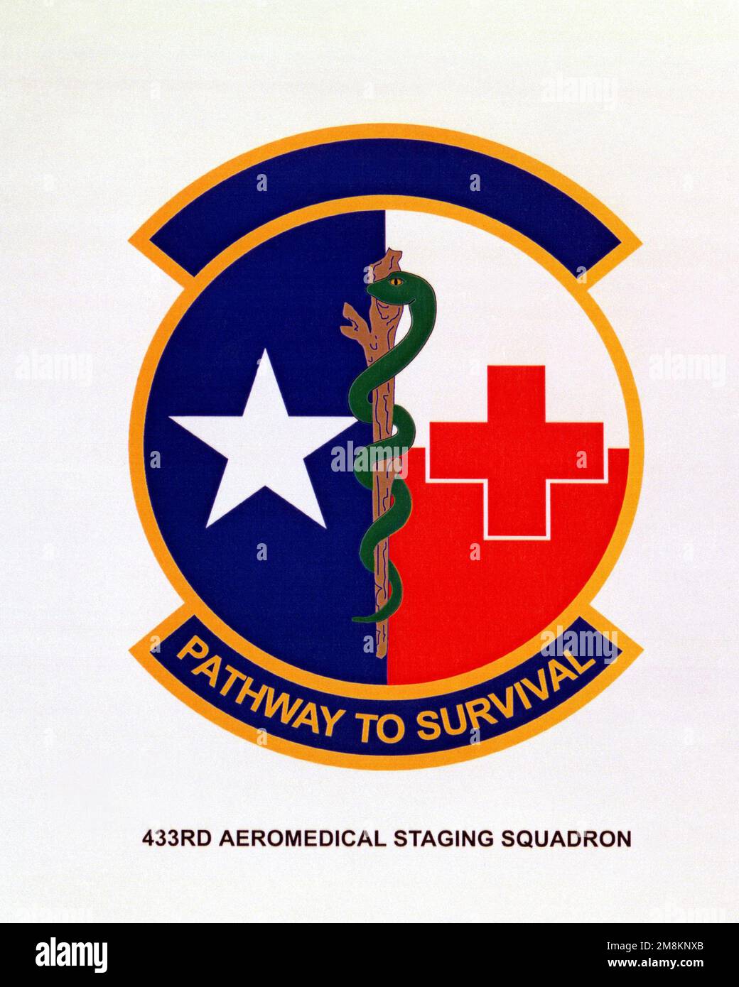 AIR FORCE ORGANIZATIONAL EMBLEM 433rd Aeromedical Staging Squadron Exact Date Shot Unknown. Base ...
