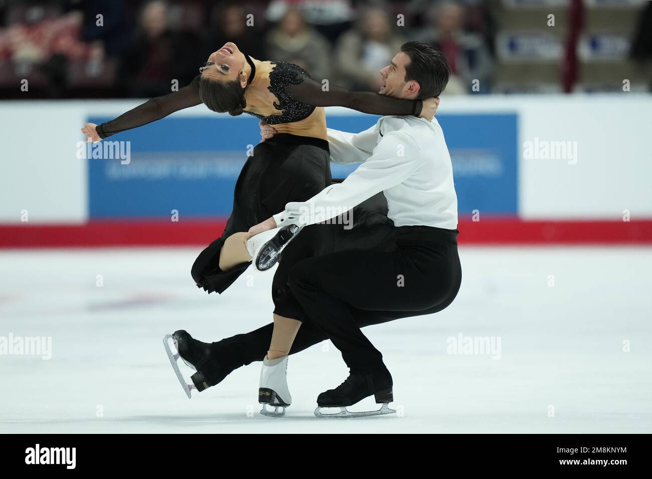 Laurence Fournier Beaudry and Nikolaj Soerens perform during the senior ...