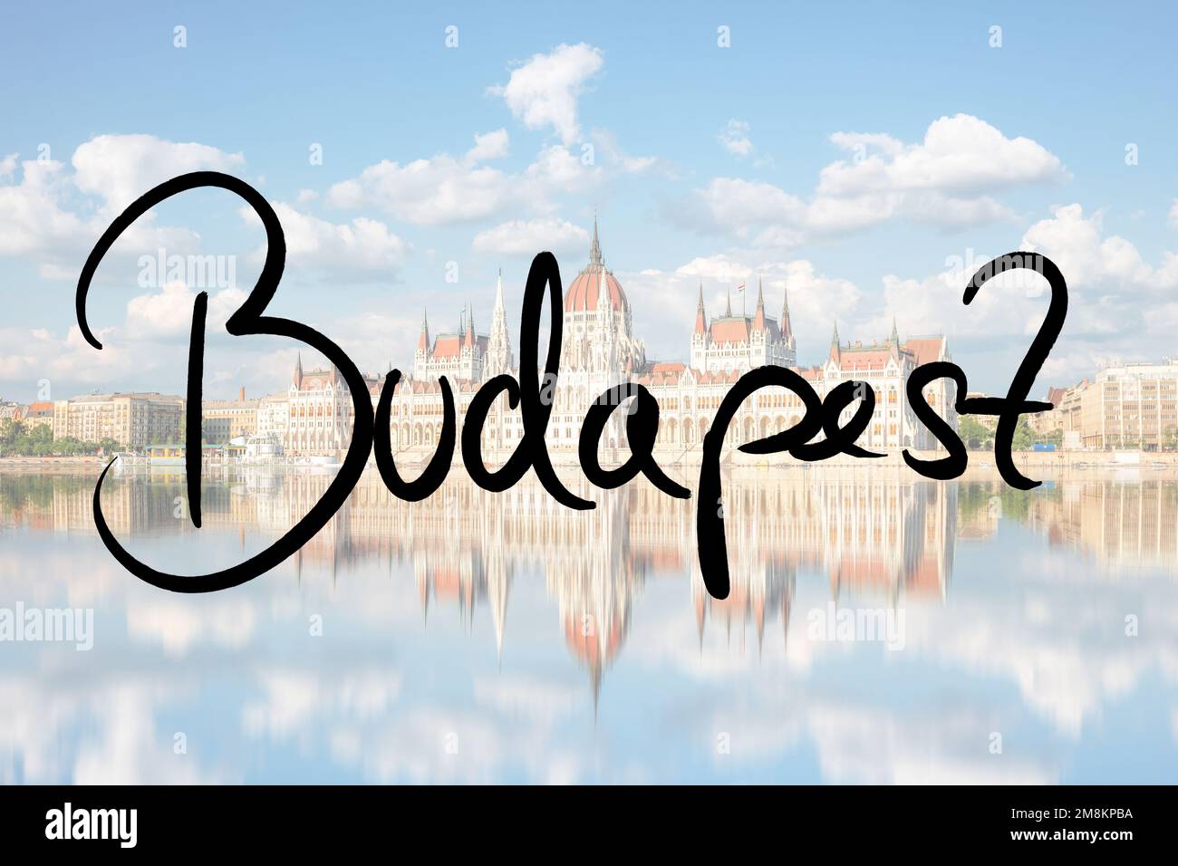 City name handwritten with a photo of the place in the background Stock ...