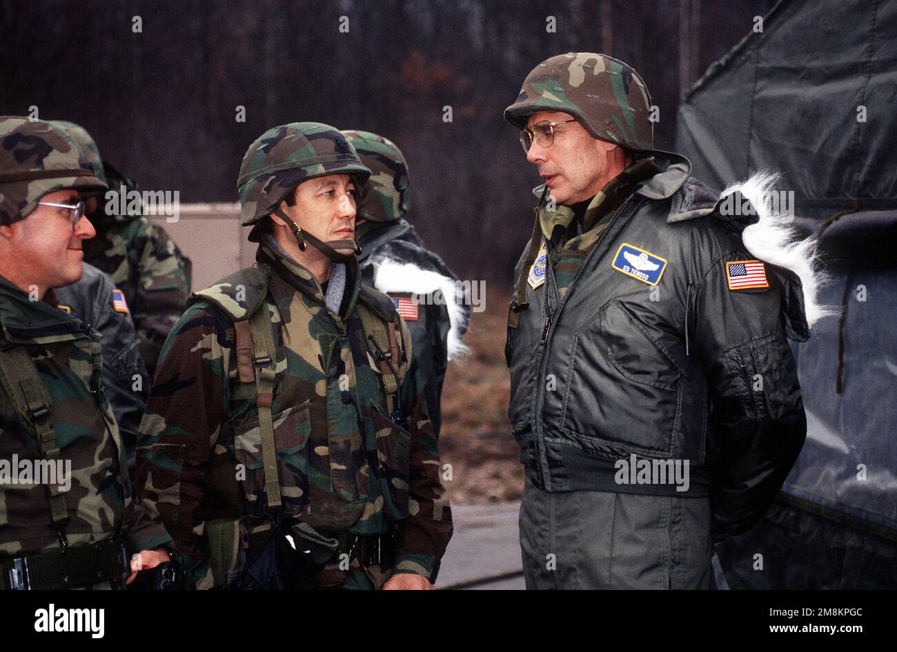 LGEN Edwin Tenoso (right), 21st Air Force commander, meets with LTC ...