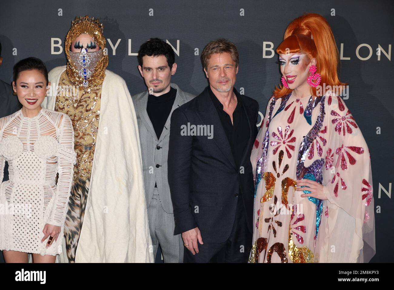 Paris, France. 14th Jan, 2023. Damien Chazelle, Li Jun Li, Brad Pitt ...