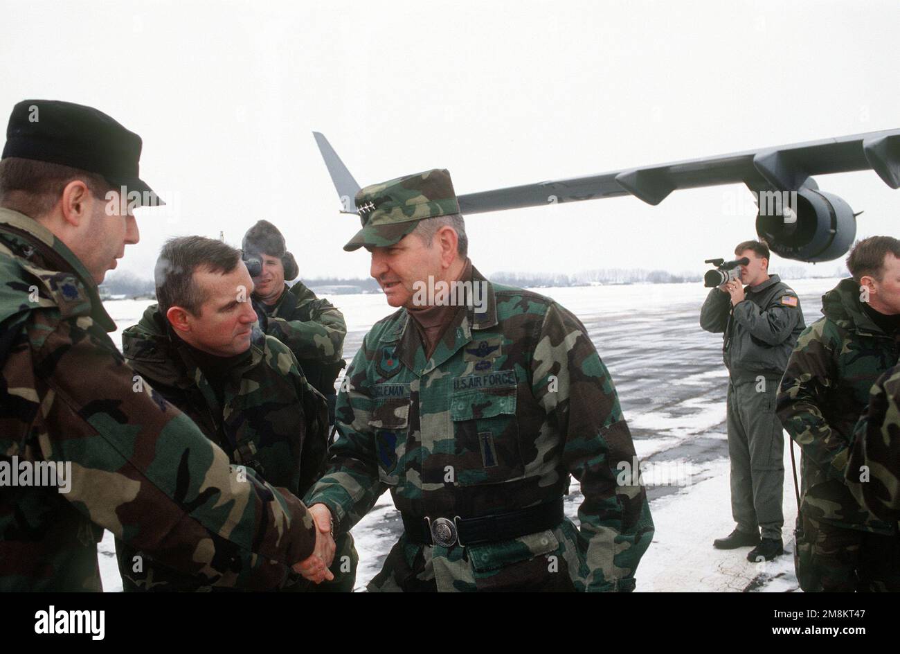 Air Force commanders deployed to Taszar Air Base, Hungary greet Air ...