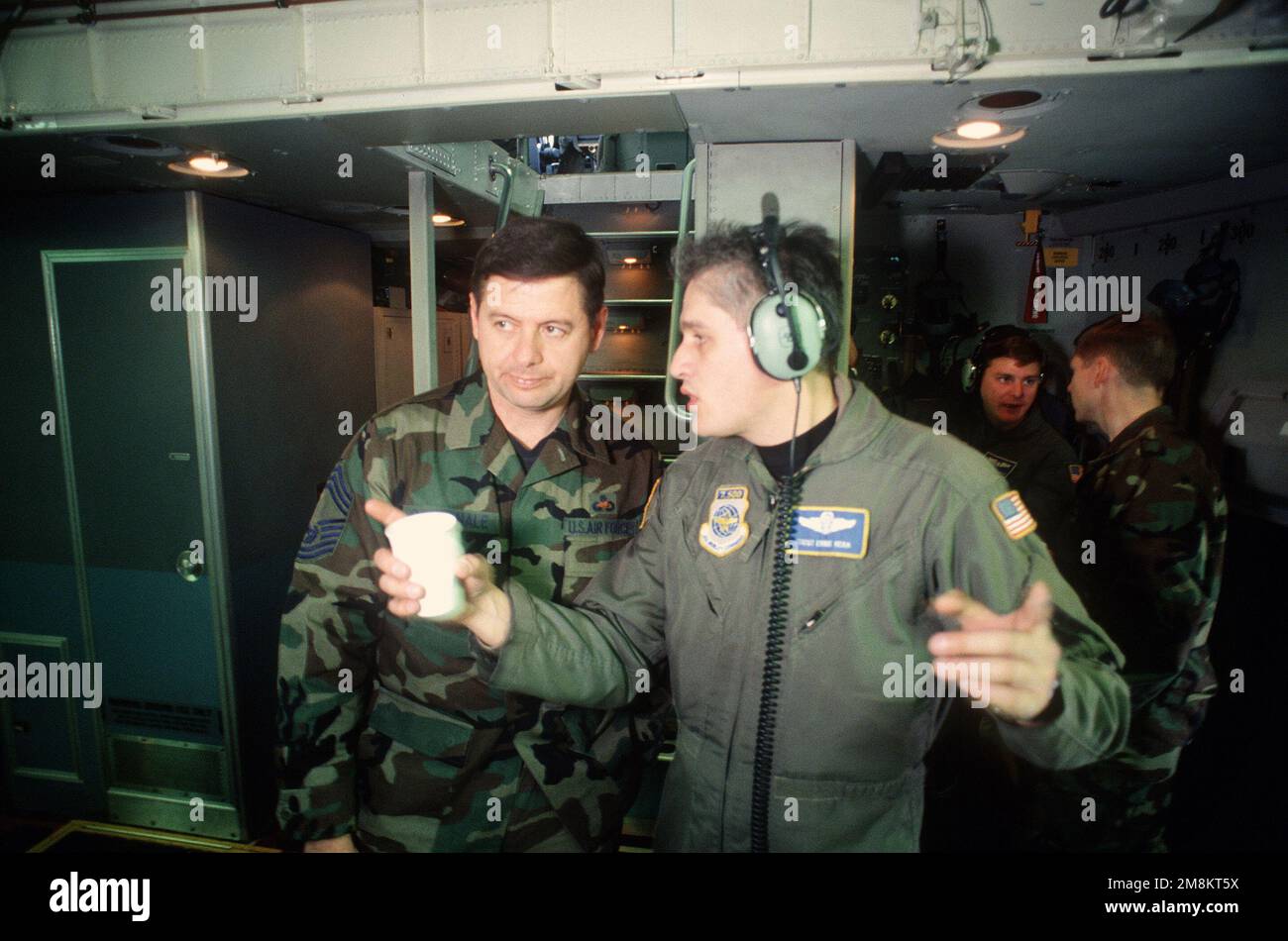 Aboard a C-17 Globemaster enroute from Germany to a main forward ...