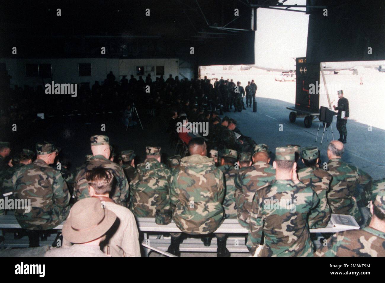 Soldiers from the 24th Infantry Division (Mechanized) are briefed ...