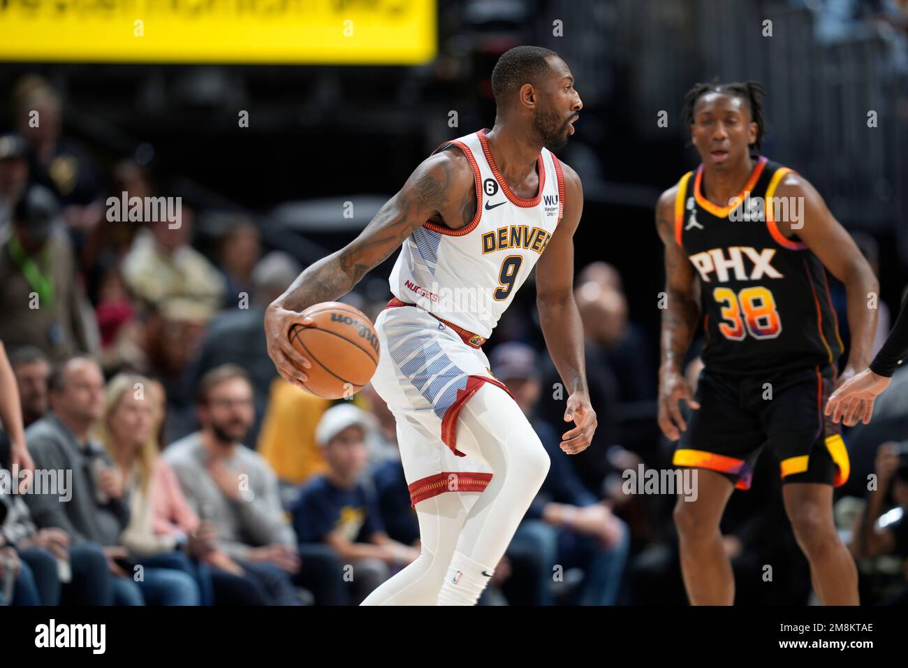 Denver Nuggets guard Davon Reed (9) and Phoenix Suns guard Saben Lee in ...