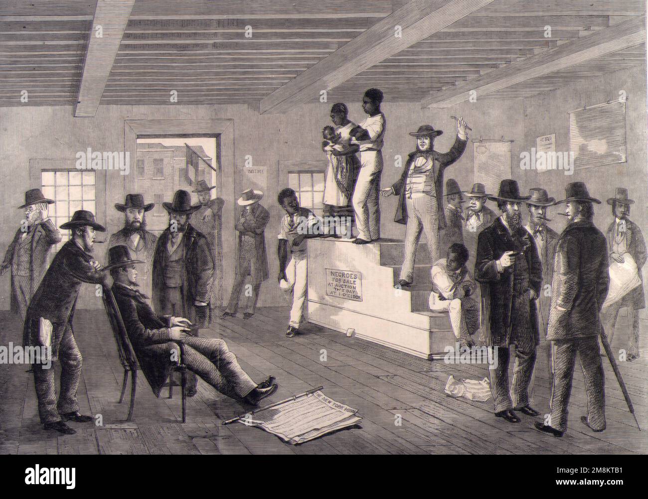 Slave Auctions in Richmond, Virginia drawing by George Henry Andrews ...