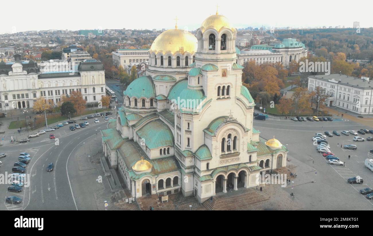 A beautiful view of the St. Alexander Nevsky Cathedral in Sofia ...