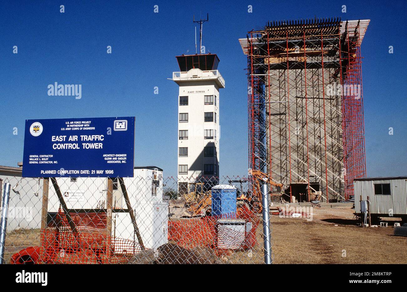 The new 80-foot control tower, eight stories high, located on the ...