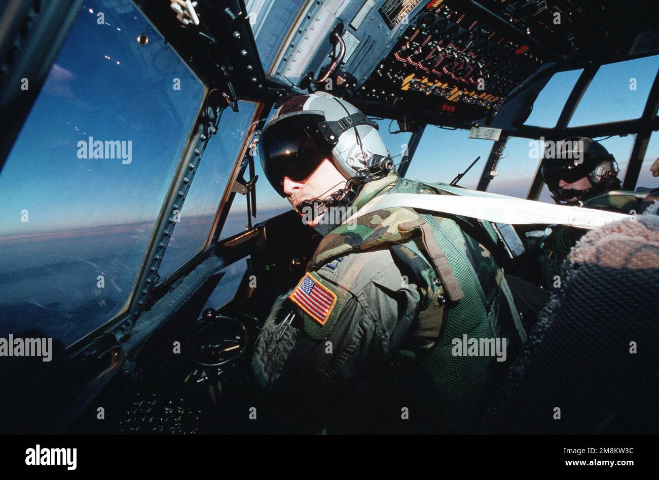 C-130 Hercules aircraft pilot, US Air Force Captain Nick Brocolli and ...