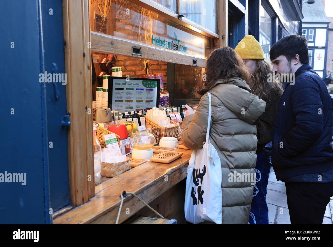 Hebden Tea stall on the famous Shambles, one of the best preserved ...