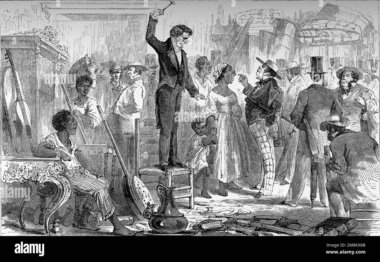 A Sale of Slaves, in Rio de Janeiro". This engraving shows a the ...
