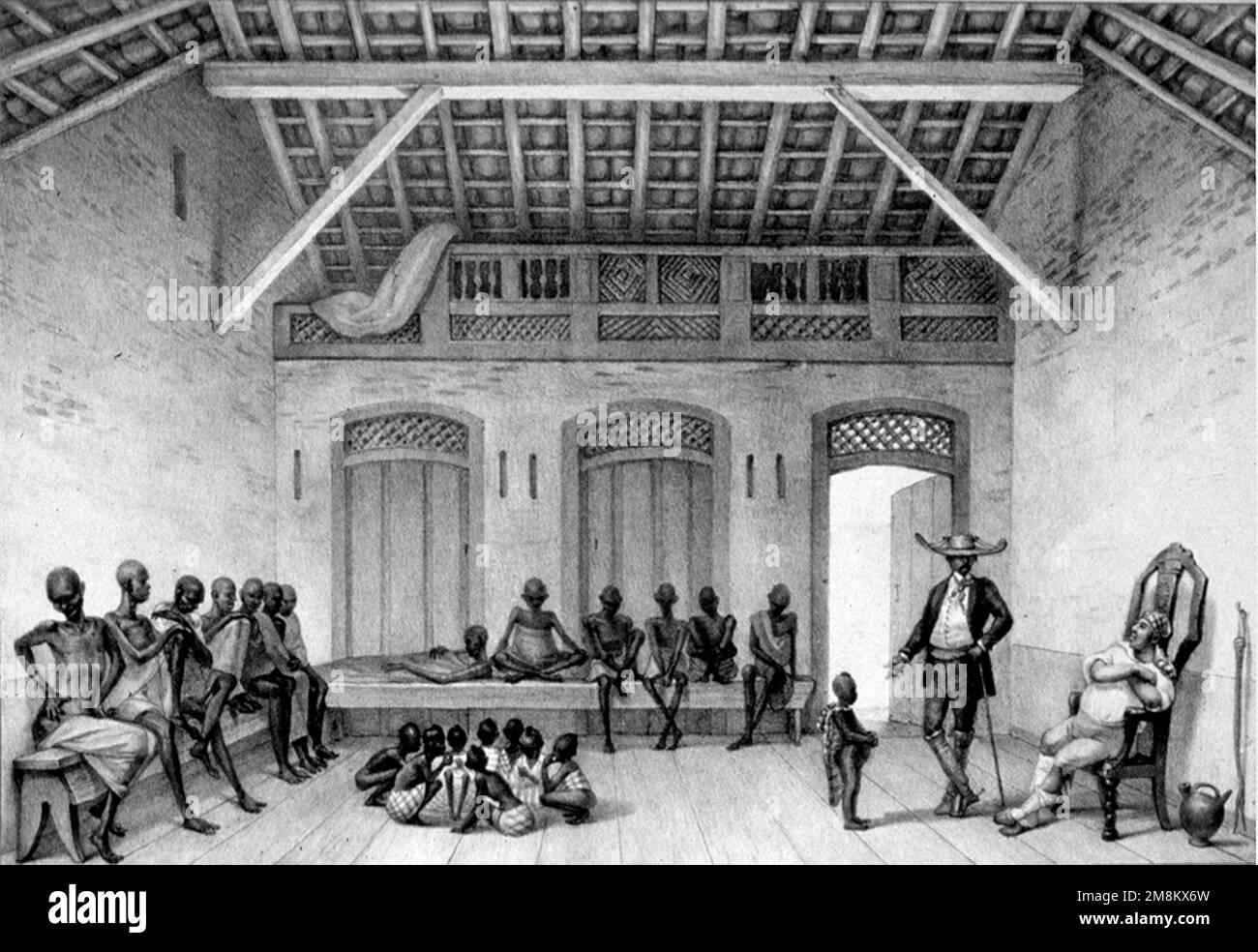 Boutique on Val-Longo Road. This engraving shows slaves in a building ...