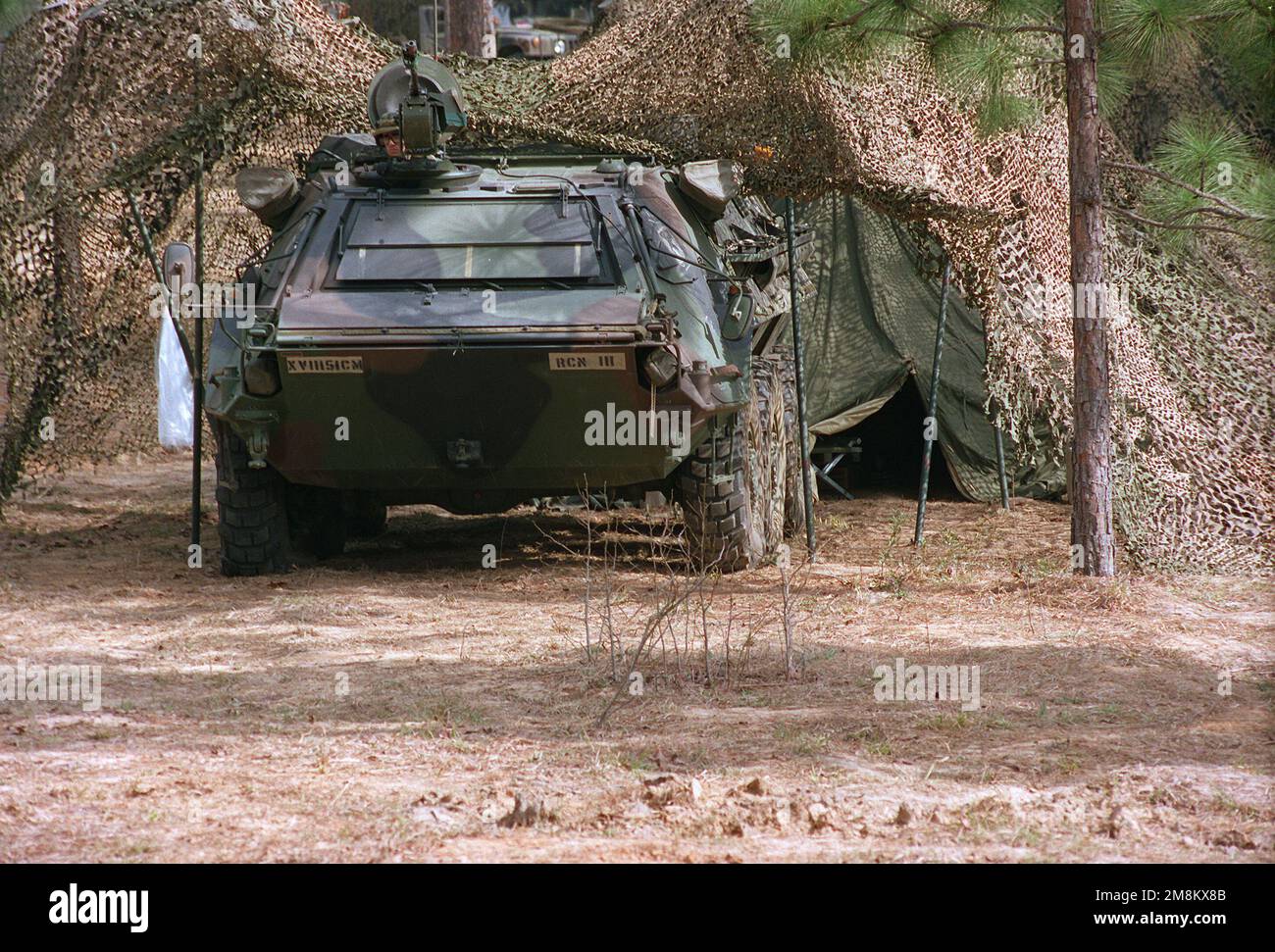 Front view of a Fox vehicle from the 51st Chemical in support of the ...