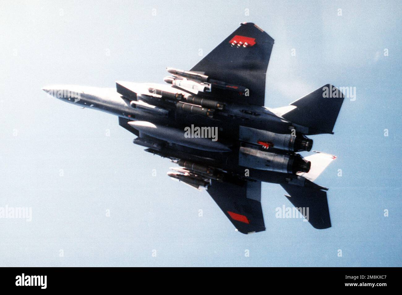 Air to Air view of CBU-89/AGM-65 Maverick air-to-surface missiles on an ...