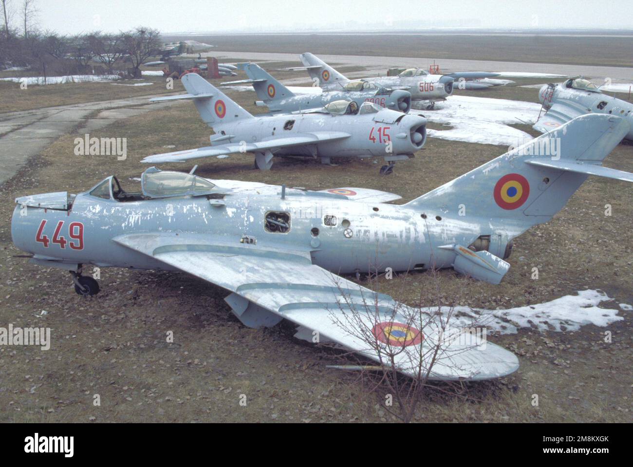 At Craiova Air Base, Craiova, Romania, MIG-23s and Romanian Air ...