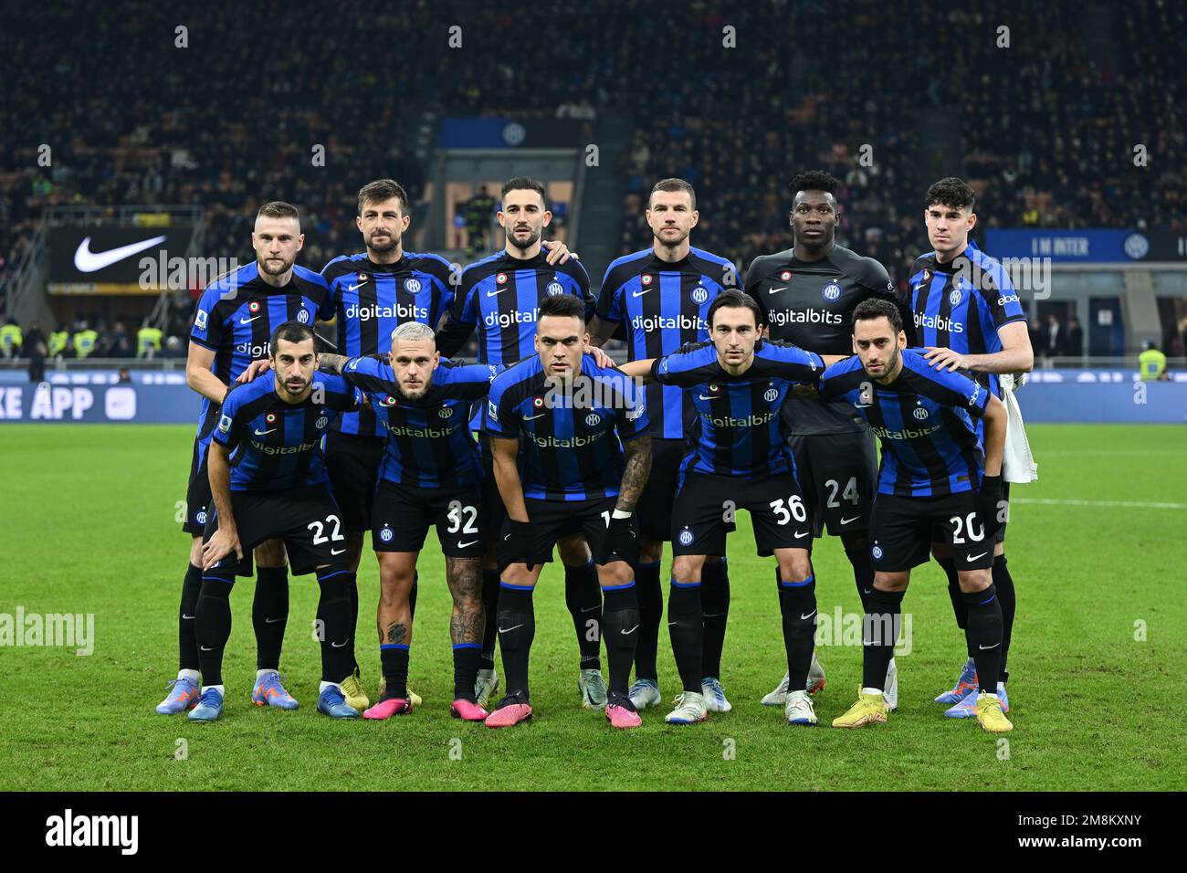 Inter Fc lineup during the Italian Serie A tootball match between Inter ...
