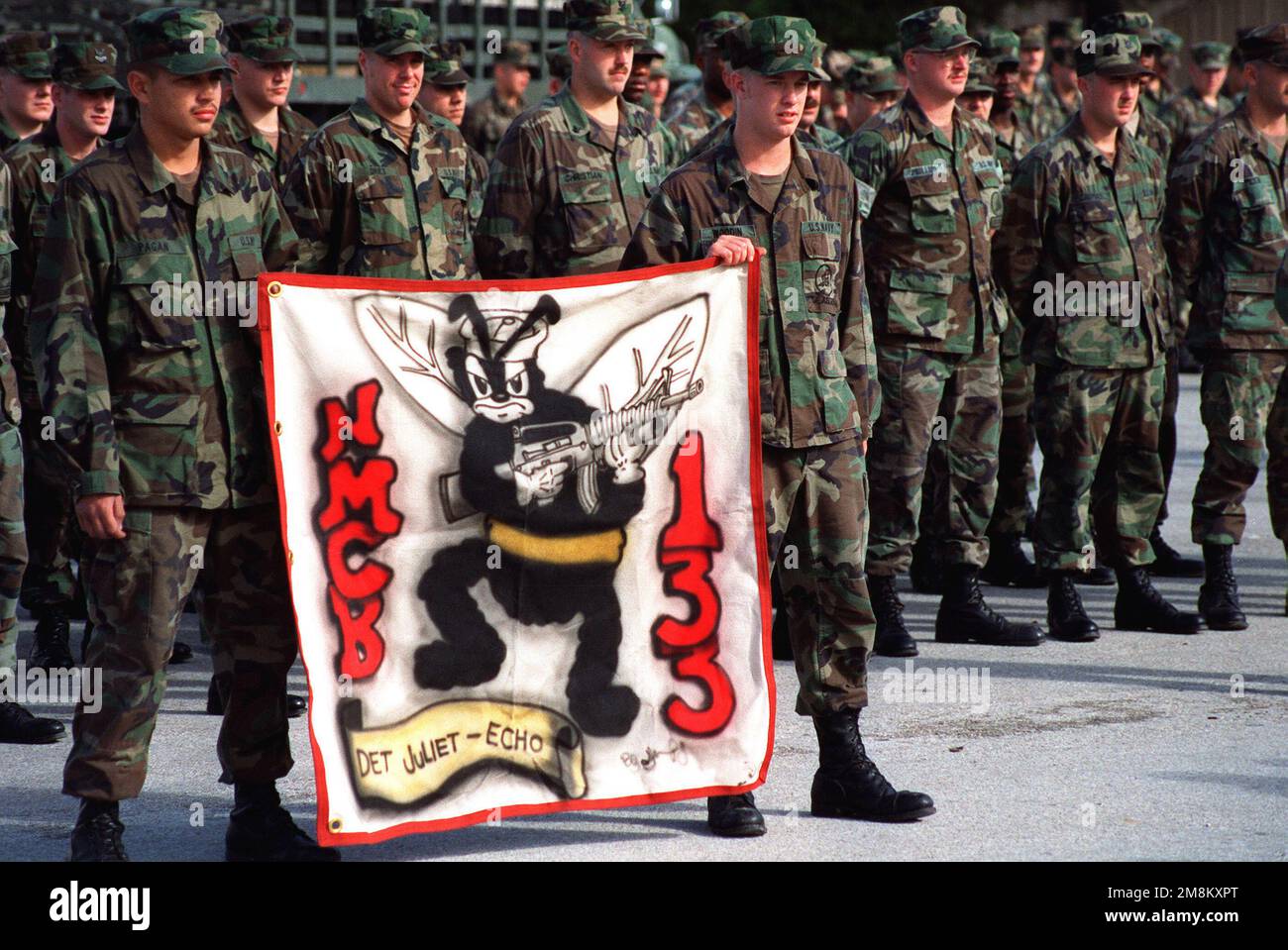 U.S. Navy Seabees of Naval Mobile Construction One-Three-Three (NMCB ...