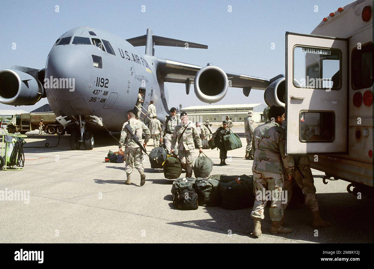 Personnel from the 347th Security Police Squadron, Moody Air Force Base ...