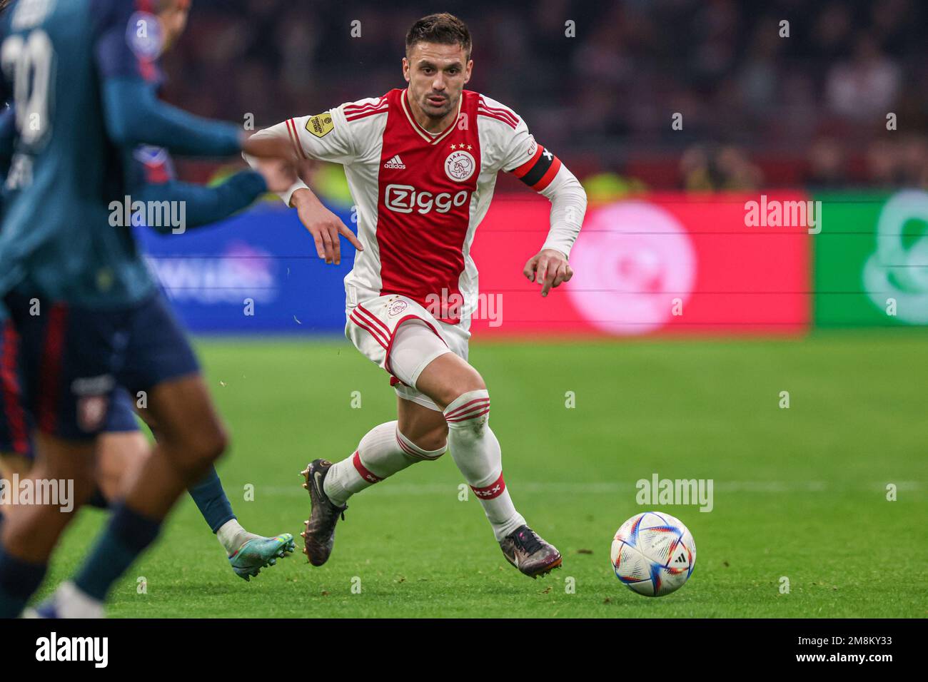 AMSTERDAM, NETHERLANDS - JANUARY 14: Dusan Tadic of Ajax during the ...