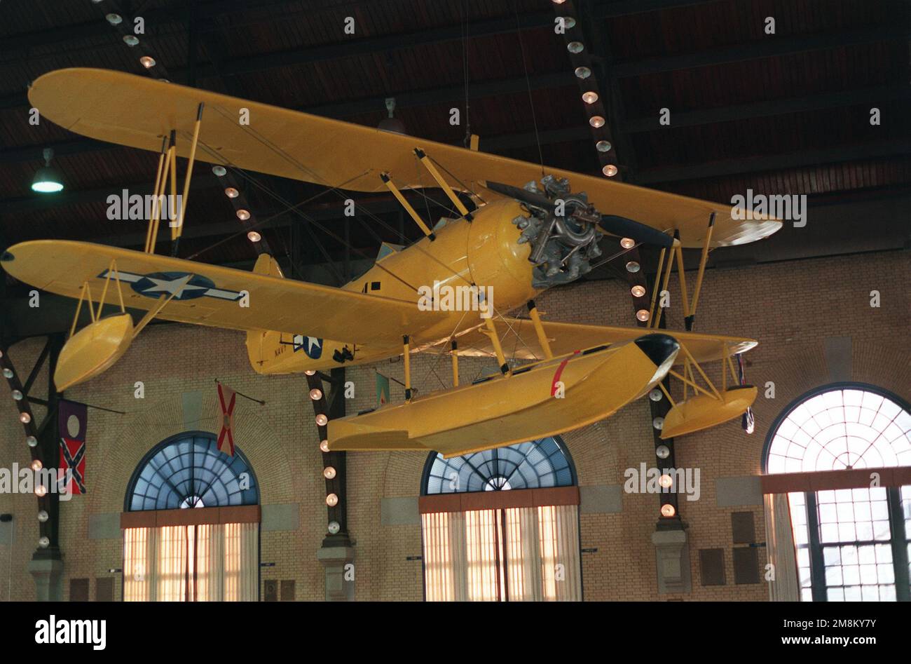 An N3N-3 Yellow Peril primary trainer bi-wing float plane built by the ...