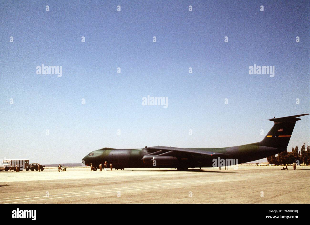 An Air Force C-141B Starlifter from the 437th Airlift Wing, Charleston ...