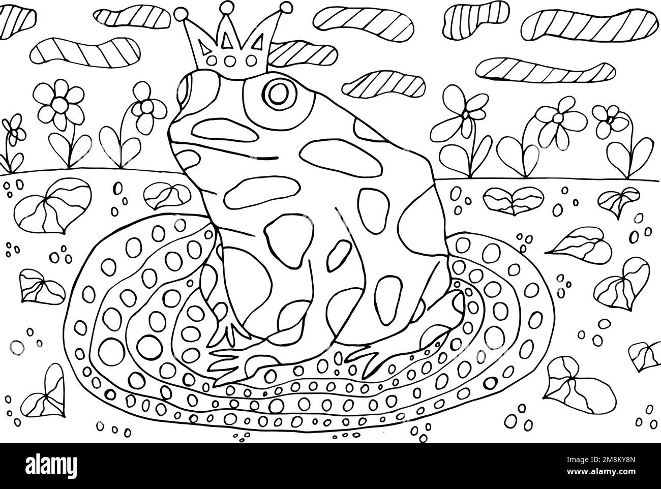 Black frog cartoon hi-res stock photography and images - Alamy