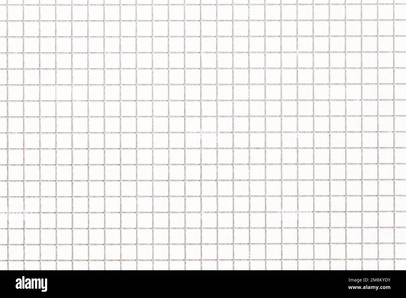 white checkered paper texture, notebook sheet with empty space Stock Photo - Alamy