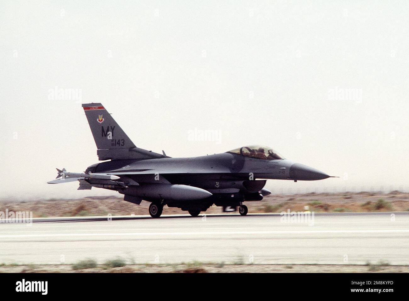 An F-16C Fighting Falcon aircraft from the 68th Fighter Squadron, Moody ...