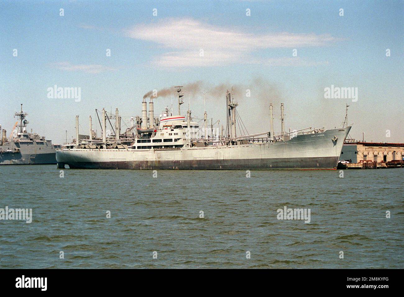 A starboard side view of the Military Sealift Command (MSC) chartered ...