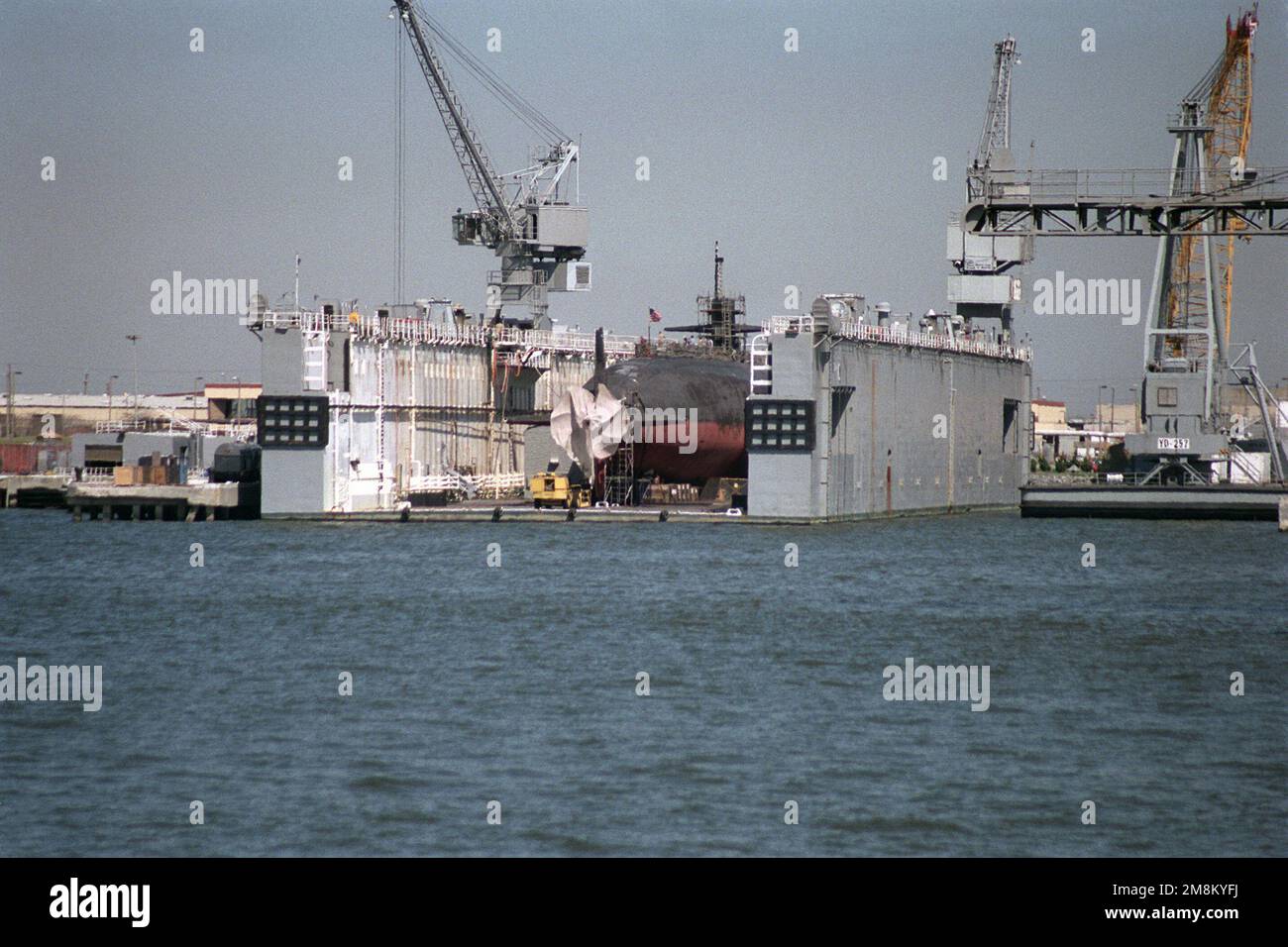 A port quarter view of the medium auxiliary floating dry dock RESOLUTE ...