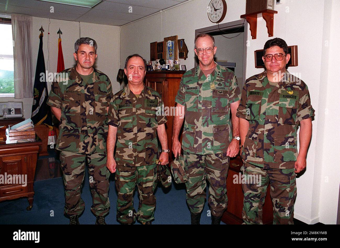 Left to right, LT. COL. Freddy Bertatti, MAJ. GEN. Hernan Aguilera ...