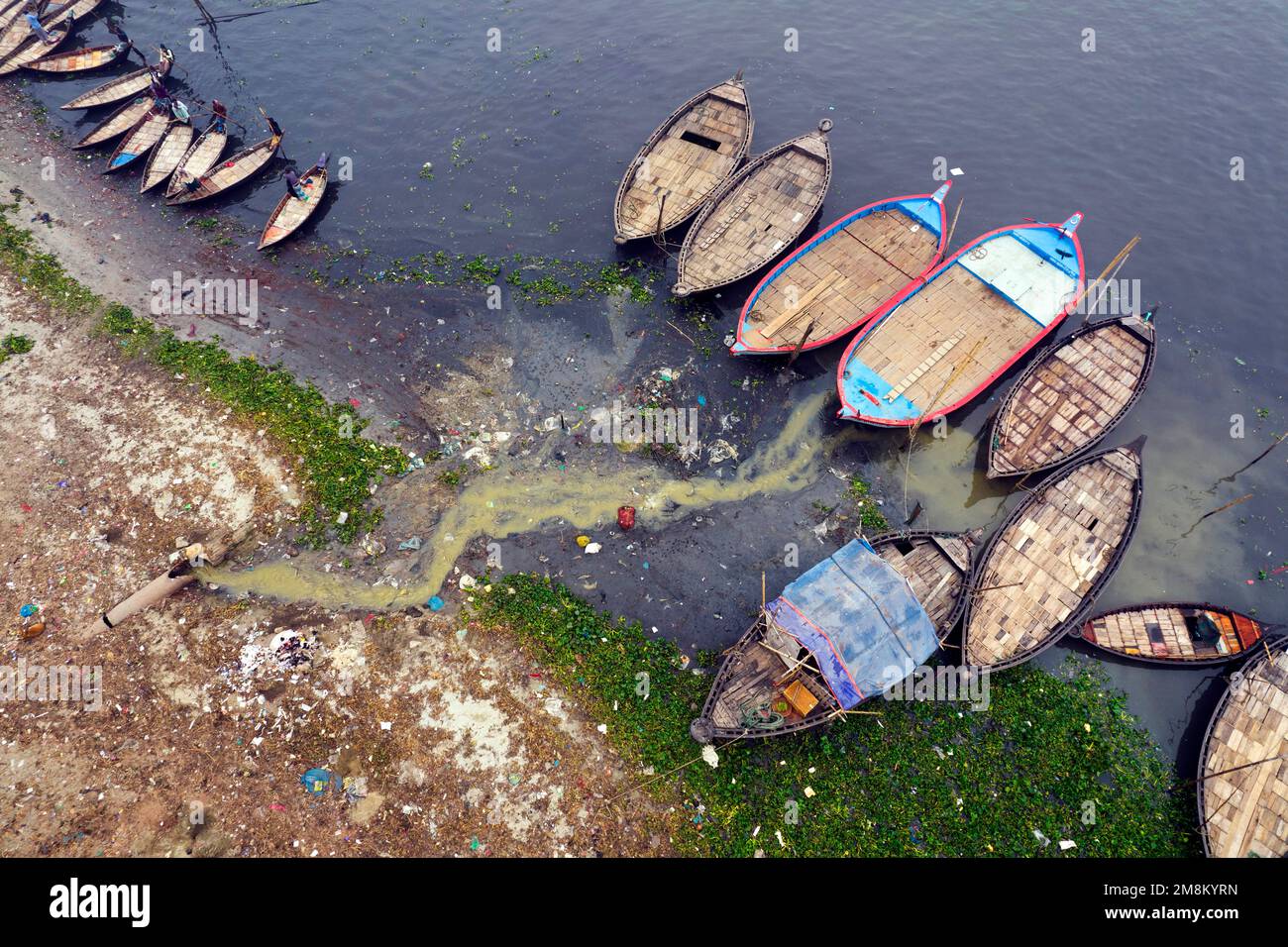January 14, 2023, Dhaka, Bangladesh: Along with human waste, the ...