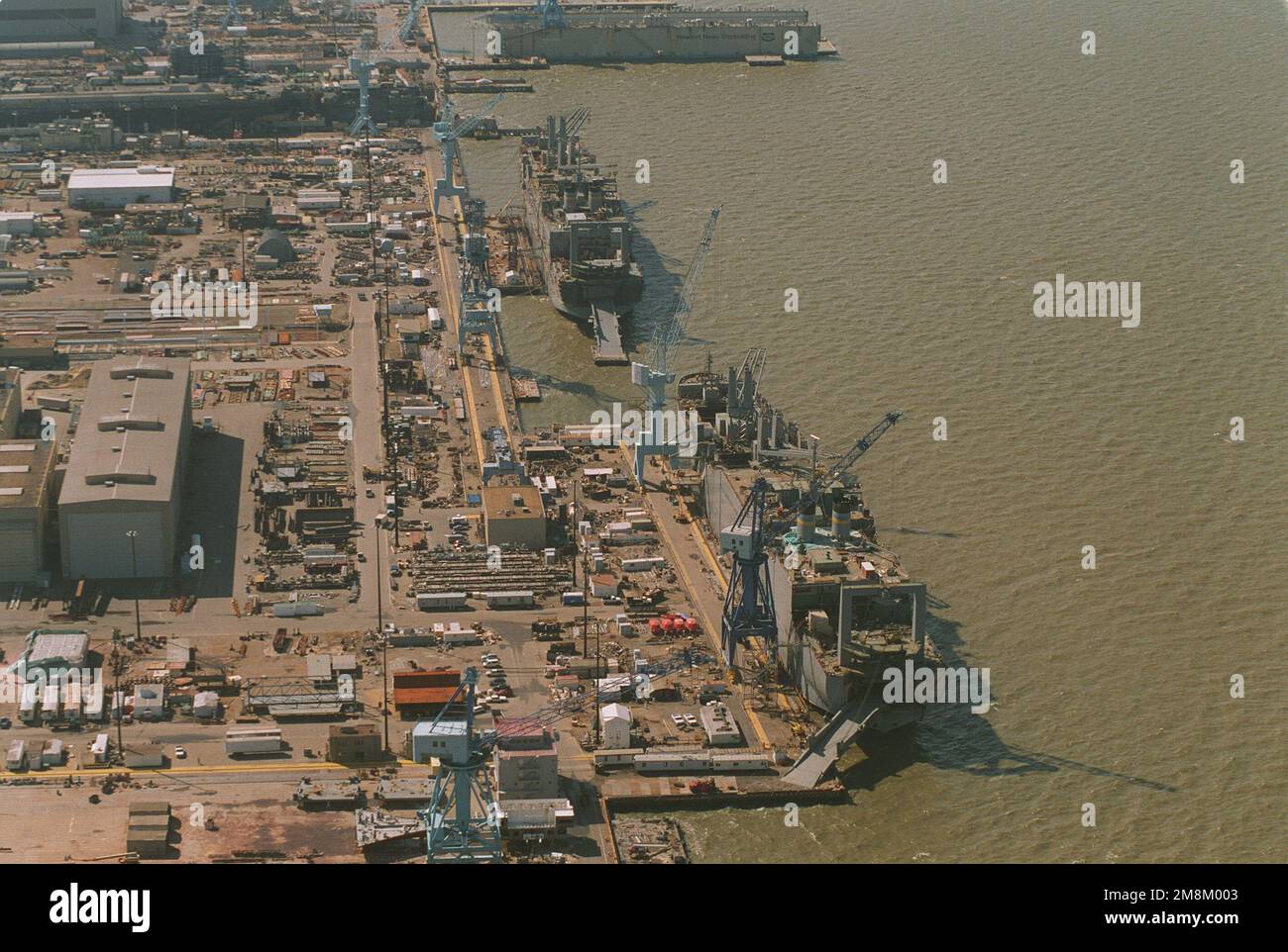 Aerial stern view of the Military Sealift Command vehicle transport ...