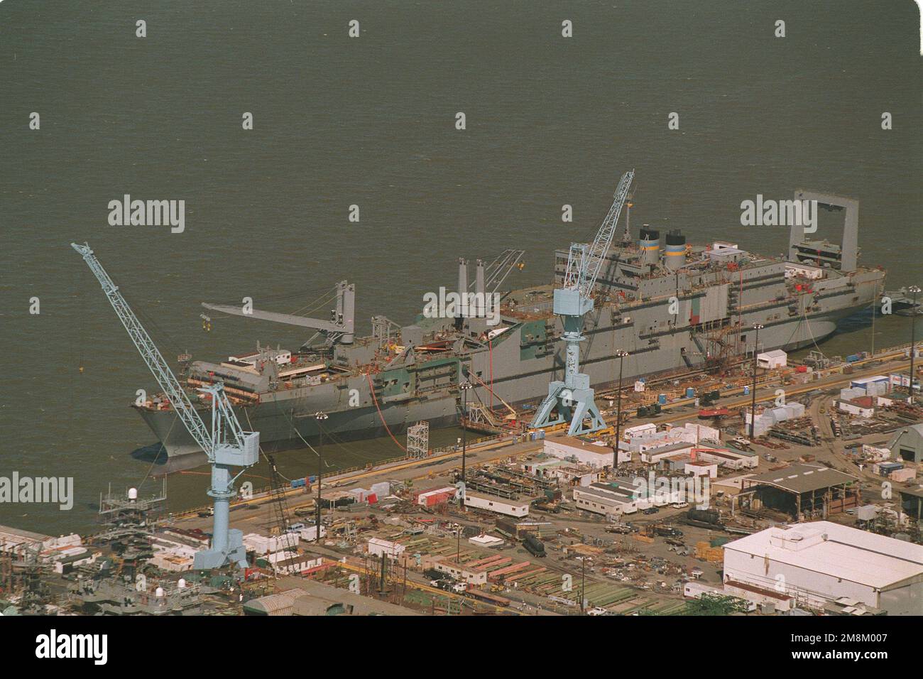 Aerial port bow view of the Military Sealift Command (MSC) vehicle ...
