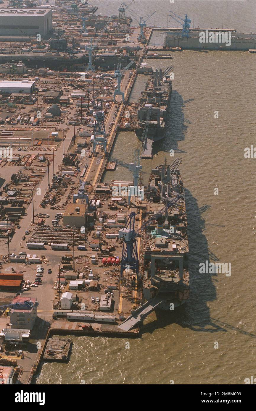 Aerial stern-on view of the Military Sealift Command vehicle transport ...