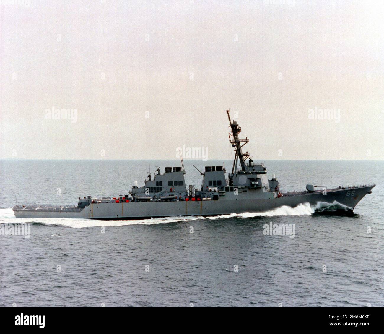 A starboard beam view of the guided missile destroyer USS GONZALES (DDG ...
